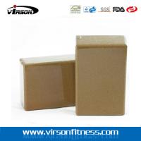 China wholesale high-quality cork yoga block embossed for exercise for sale