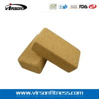 China wholesale high-quality cork yoga block embossed for exercise for sale