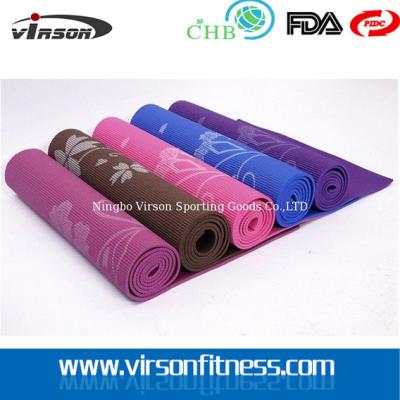 China solid color printed yoga mats with customized patten for sale