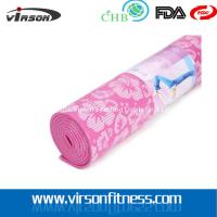 China solid color printed yoga mats with customized patten for sale