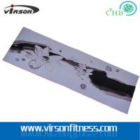 China 4mm thickness silkscreen printing anti-slip PVC yoga mat for sale