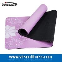 China 4mm thickness silkscreen printing anti-slip PVC yoga mat for sale