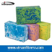 China Virson OEM Custom Logo Print Colourful High Density EVA Foam Yoga Block& Yoga Bricks for sale