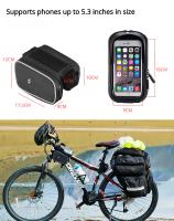 China Bicycle upper tube bag mobile phone touch screen road bike mountain bike front beam bag frame bag riding equipment acces for sale