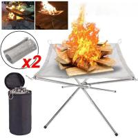 China Folding bonfire rack equipment outdoor camping burning rack for sale