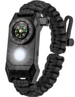 China Outdoor LED light survival paracord bracelet multifunctional adjustable bracelet for sale