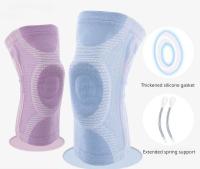 China Sports Knee Guards Basketball Pressure Running Cycling Silicone Summer Thin Knitted Breathable Silicone Spring Knee Guar for sale
