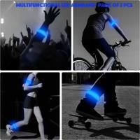 China Rechargeable led luminous arm with LED reflective bracelet luminous with fun run outdoor sports running lights for sale