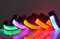 China Rechargeable led luminous arm with LED reflective bracelet luminous with fun run outdoor sports running lights for sale