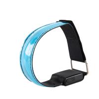 China Rechargeable led luminous arm with LED reflective bracelet luminous with fun run outdoor sports running lights for sale