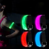 China Rechargeable led luminous arm with LED reflective bracelet luminous with fun run outdoor sports running lights for sale