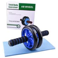 China Mat abdominal high quality Muscle Trainer Double Workout Durable Non-Slip Handles Ab wheel for sale