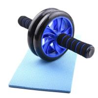 China Mat abdominal high quality Muscle Trainer Double Workout Durable Non-Slip Handles Ab wheel for sale