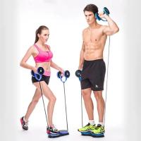 China AB Wheels Roller Stretch Elastic Abdominal Resistance Pull Rope Abdominal Muscle Trainer Exercise Tool Abdominal Roller for sale