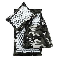 China Full Printed Cloth New Plastic Spikes Acupressure Mat and Pillow Set for Massage for sale