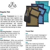 China Patent Design Natural Linen Acupressure Mat Foot Shakti Plastic Spikes Massage Acupressure Mat and Pillow Set for sale