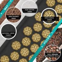 China Patent Design Natural Linen Acupressure Mat Foot Shakti Plastic Spikes Massage Acupressure Mat and Pillow Set for sale