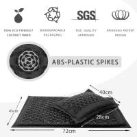 China Natural Linen Acupressure Mat Foot Massage Acupuncture Mat with Pillow for sale