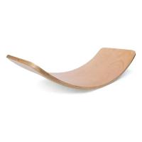 China Fitness Wooden Curvy Baby Kids Training Wobble Balance Board for sale