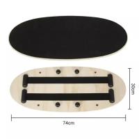 China Custom Pattern Fitness Wooden Training 29 Inch Wobble Balance Board Wood Roller for sale