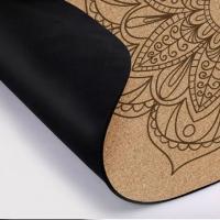 China Marble Round Cork Eco Rubber Custom Manufacturer Anti Slip Custom Design Printed Yoga Mat for Fitness Gym Pilates for sale