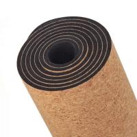 China Eco Friendly Cork Alignment Yoga Mat and Block Set Custom Print Rubber Large Thick for Working Out Stretching for sale