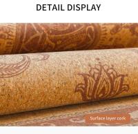 China Luxury eco friendly custom non slip foldable outdoor 3 mm pilates exercise natural rubber cork yoga mat for sale