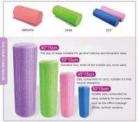 China Solid Colour Eva Fitness Foam Roller Relax Exercise High Density Massage deep muscle Yoga Foam Roller For Gym Pilates for sale
