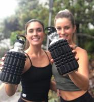 China Fashion Multi-function drinking sports water roller bottle foam roller water bottle for sale