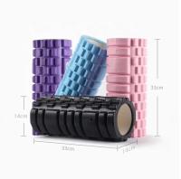 China High Density Soft Grid EVA Hollow Fitness Yoga Foam Roller Muscle Massage Foam Roller for Exercise for sale
