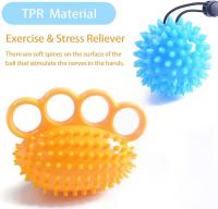 China Hand Grip Exerciser Strengthener Four Finger Exerciser Ball and Hand Exercisers for Strength Squeeze Ball for sale