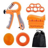 China Hand Finger Strengthener Gym Strength Training Metal Grips Kit Finger Exercise Trainer Tool Resistance Adjustable Hand G for sale