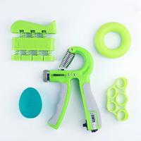 China Adjustable Hand Grip Strengthener Set Counting Grip with Five Fingers Rehabilitation Training Silicone hand Ball strengt for sale