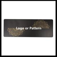 China Eco Friendly Private Label Custom Wholesale 4mm Hot Gold Stamping UV Printing Black Natural Rubber PU Leather Yoga Mat for sale