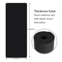 China 5mm Luxury Anti Slip Black Natural PU Rubber Yoga Mats Private Packaging Custom Design Silk Printing for Exercise for sale