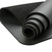 China 5mm Luxury Anti Slip Black Natural PU Rubber Yoga Mats Private Packaging Custom Design Silk Printing for Exercise for sale