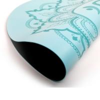 China Round Type Non Slip Custom Printed Fitness Gym Sports 4 mm Natural Rubber PU Yoga Mat for sale