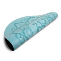 China Round Type Non Slip Custom Printed Fitness Gym Sports 4 mm Natural Rubber PU Yoga Mat for sale