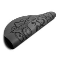 China Round Type Non Slip Custom Printed Fitness Gym Sports 4 mm Natural Rubber PU Yoga Mat for sale