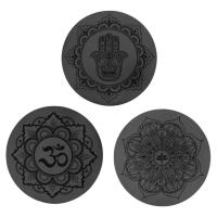 China Round Type Non Slip Custom Printed Fitness Gym Sports 4 mm Natural Rubber PU Yoga Mat for sale
