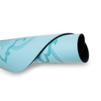 China Round Type Non Slip Custom Printed Fitness Gym Sports 4 mm Natural Rubber PU Yoga Mat for sale