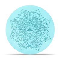 China Round Type Non Slip Custom Printed Fitness Gym Sports 4 mm Natural Rubber PU Yoga Mat for sale