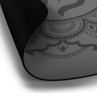 China Round Type Non Slip Custom Printed Fitness Gym Sports 4 mm Natural Rubber PU Yoga Mat for sale