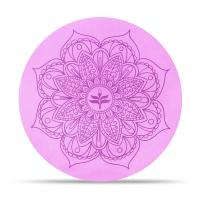 China anti slip eco friendly round PU rubber circle round yoga mat for sale