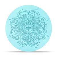 China anti slip eco friendly round PU rubber circle round yoga mat for sale