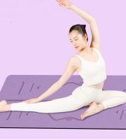 China Outdoor Eco Friendly China Supplier Antislip Pattern Pro Natrual Rubber PU Yoga Mat with laser design for sale