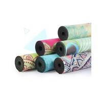 China Personalized Custom Print Foldable Travel Suede Yoga Mat Eco Friendly Fitness Pilates Natural Rubber Yoga Mat With Logo for sale