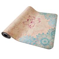 China anti slip eco friendly factory in Ningbo self rolling 3 mm suede yoga mats outdoor for sale