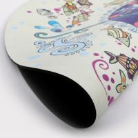China Outdoor exercise light weight natural rubber microfiber 4 mm suede yoga mat custom foldable round travel yoga mat for sale