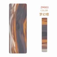China Full pattern multi color coconut pu rubber yoga mat for sale